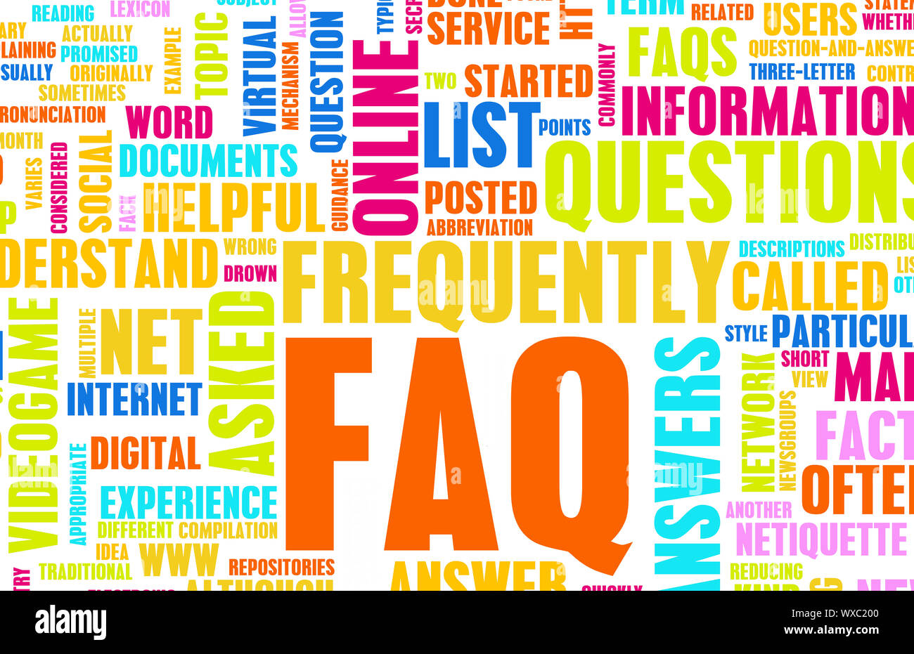 Online frequently asked questions hi-res stock photography and images ...