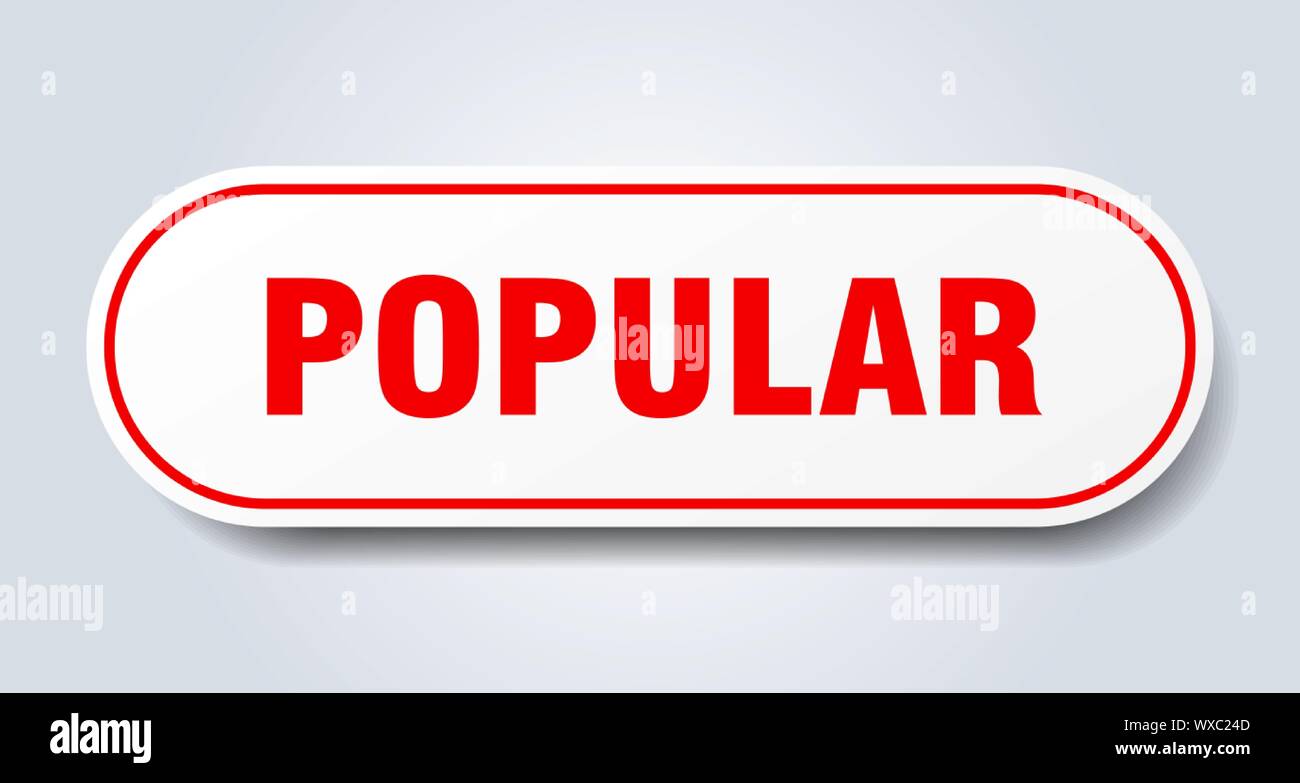 popular sign. popular rounded red sticker. popular Stock Vector Image ...