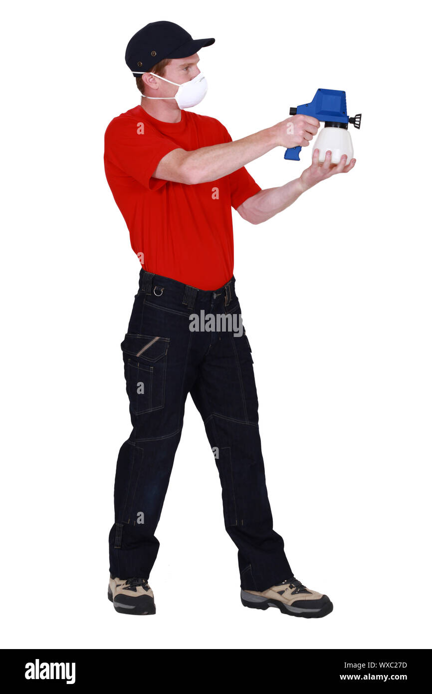 Person wearing gas mask Cut Out Stock Images & Pictures - Alamy