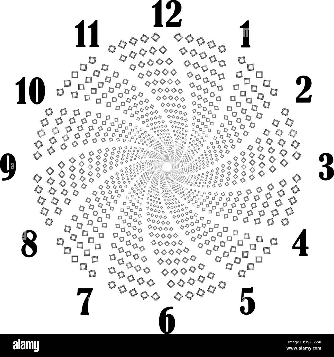 clock dial big numbers black vid diamond swir signs pointing negative ...