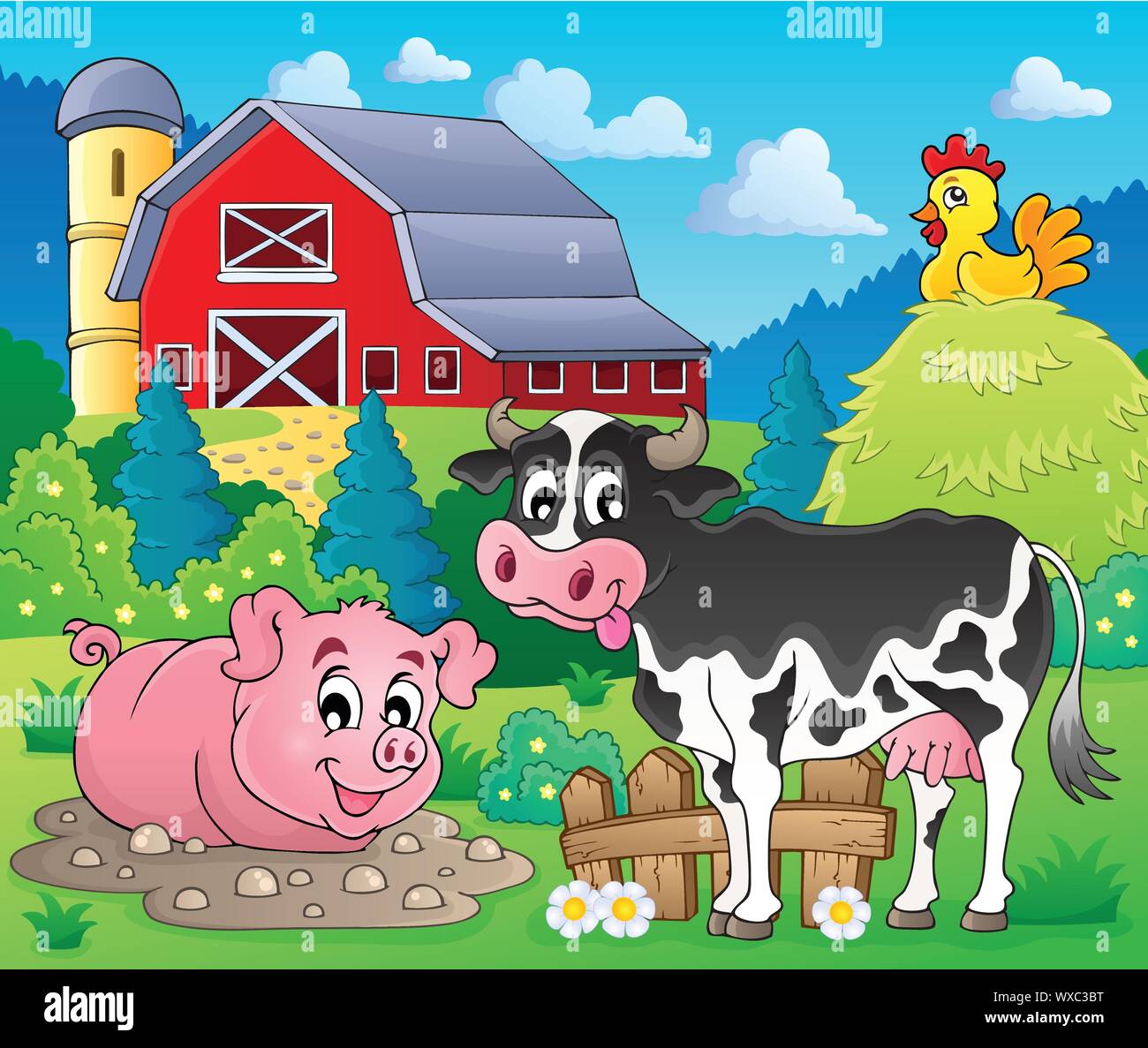 Farm animals theme image 1 Stock Vector Image & Art - Alamy