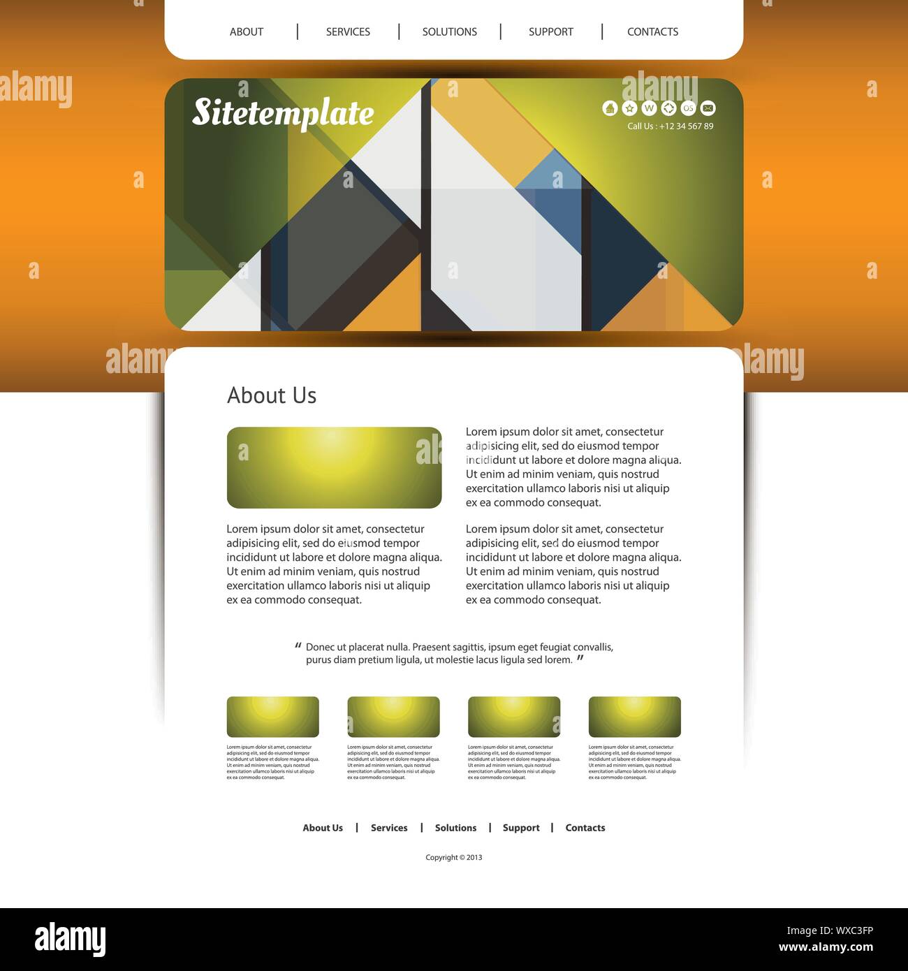 Modern Colorful Abstract Web Site Creative Design Template Illustration ...