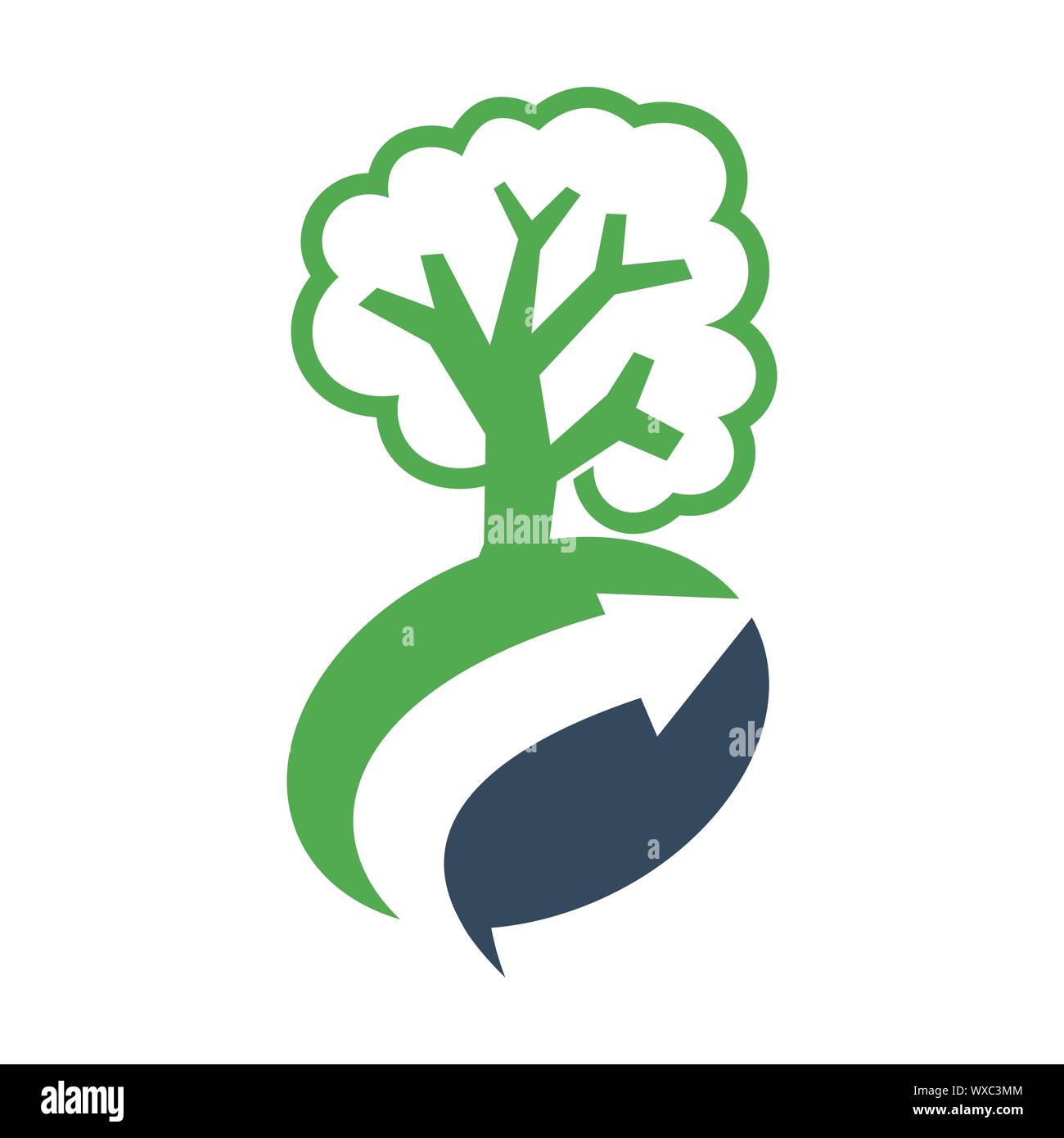 Tree Arrow Direction Logo Vector color Isolated Stock Vector Image ...