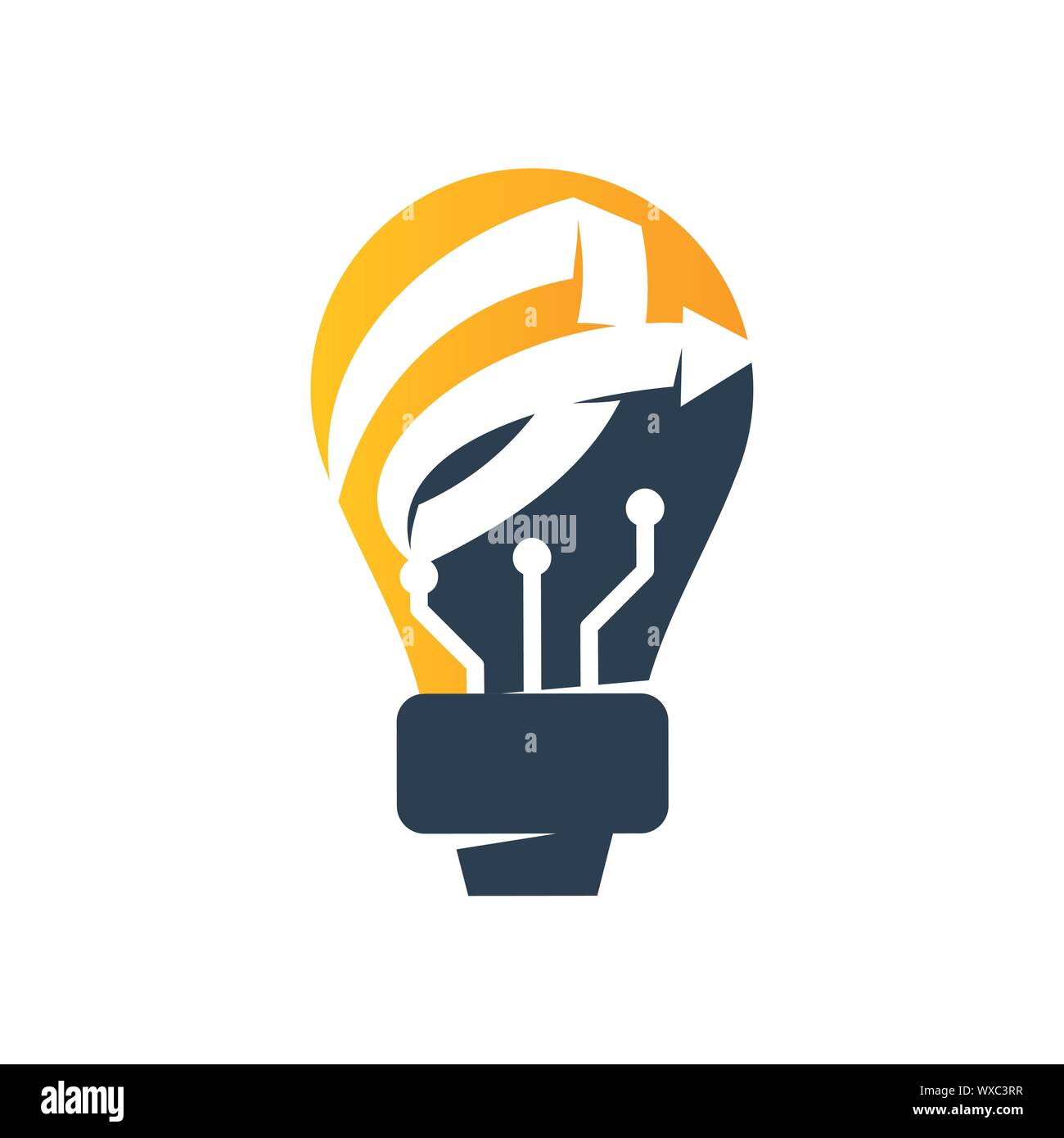 Bulb Arrow Direction Vector color Isolated Stock Vector Image & Art - Alamy