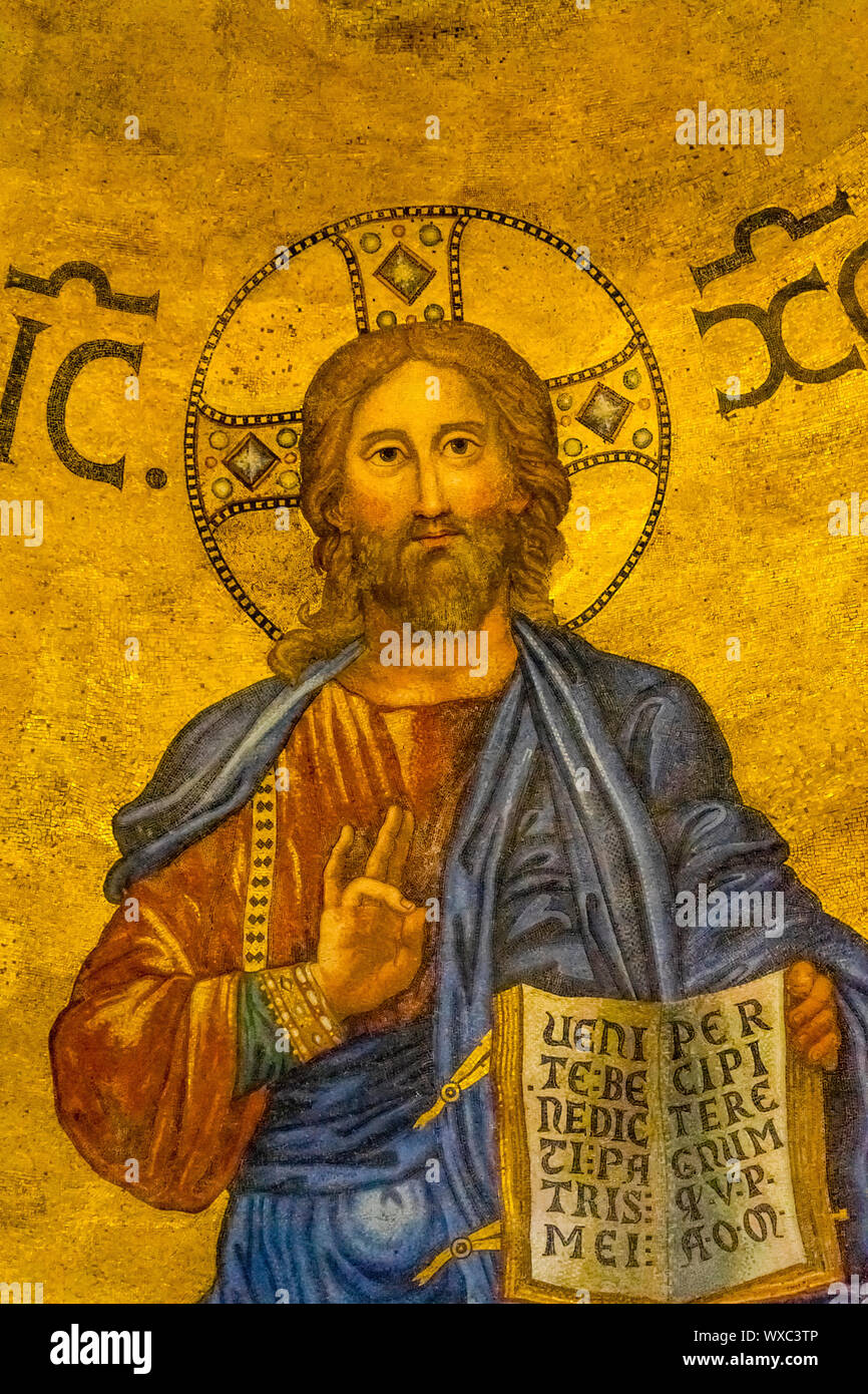 Ancient Jesus Mosaic Papal Basilica Saint Paul Beyond Walls Cathedral ...
