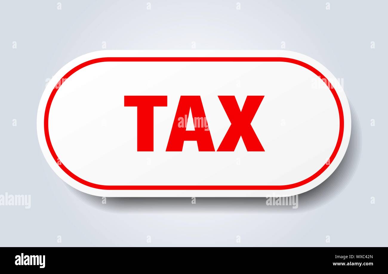 Tax red 3d square Stock Vector Images - Alamy