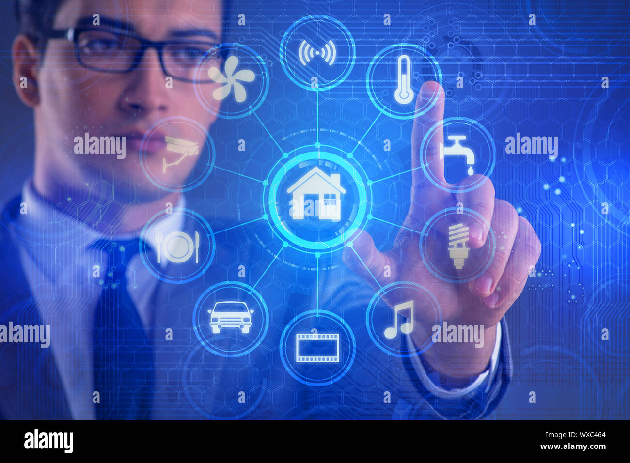 Smart home concept with devices and appliances Stock Photo - Alamy
