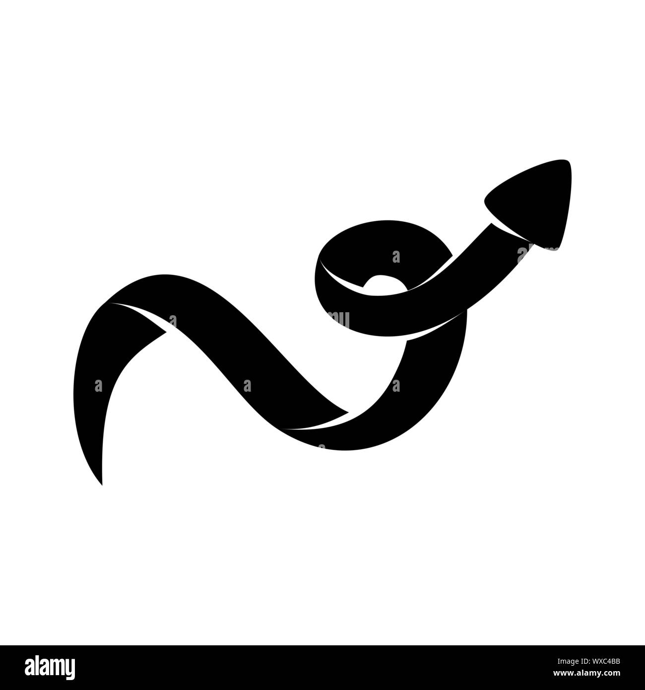 Target way Arrow Direction Vector Black Color Isolated Stock Vector ...