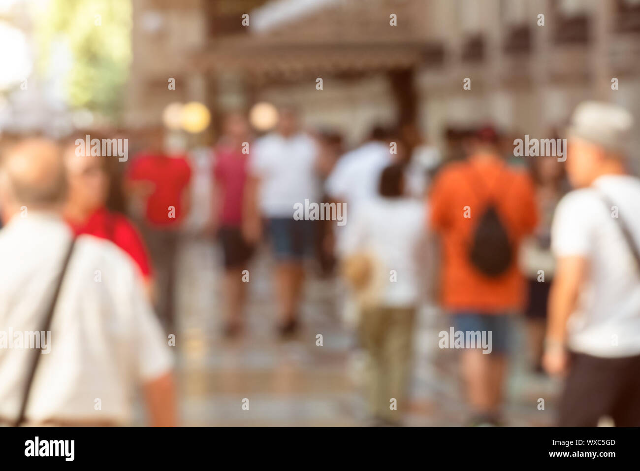 An image of walking people blurred background Stock Photo - Alamy