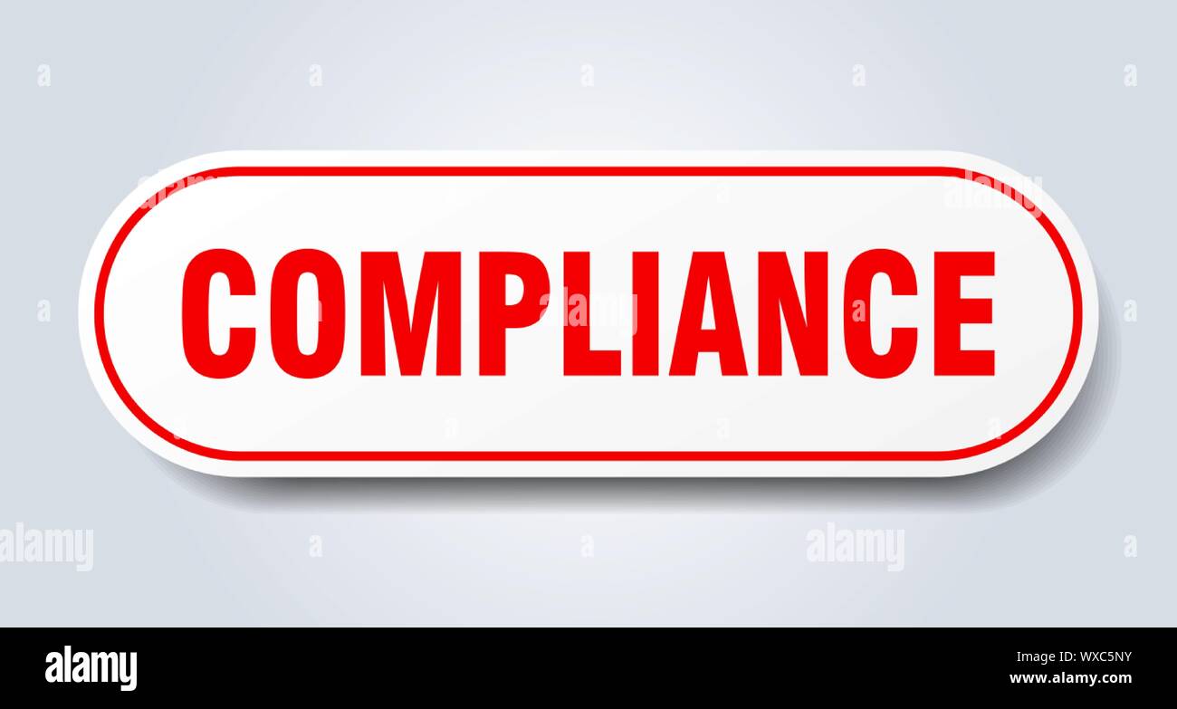 compliance sign. compliance rounded red sticker. compliance Stock ...