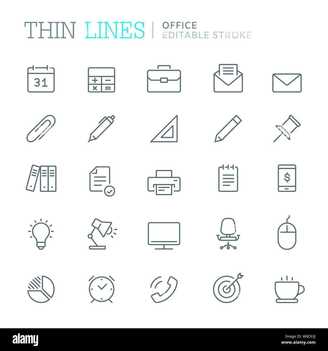 Editable clock icons Stock Vector Images - Alamy