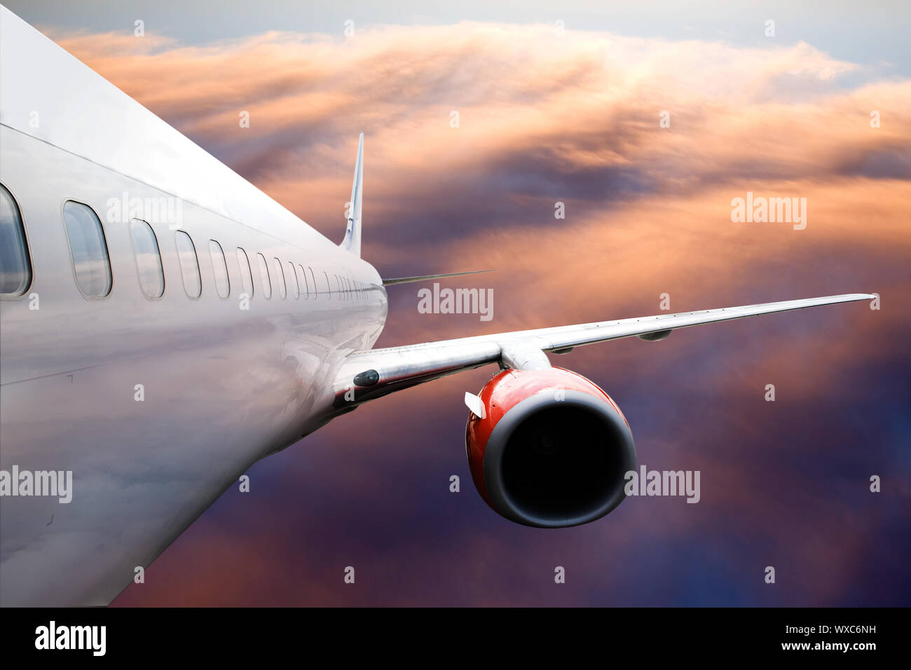 Airplane in Flight Stock Photo - Alamy