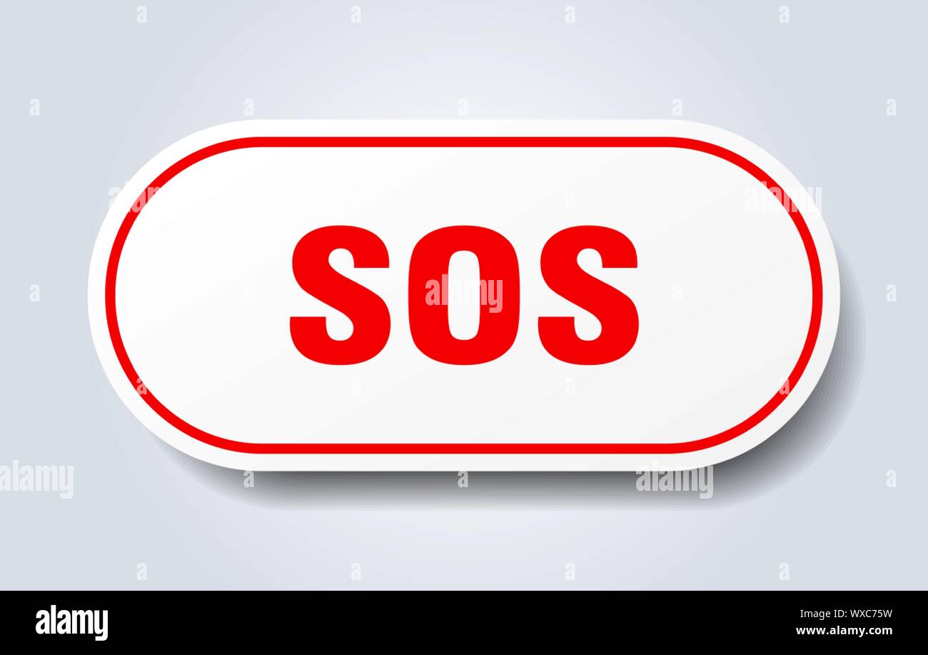 sos sign. sos rounded red sticker. sos Stock Vector Image & Art - Alamy