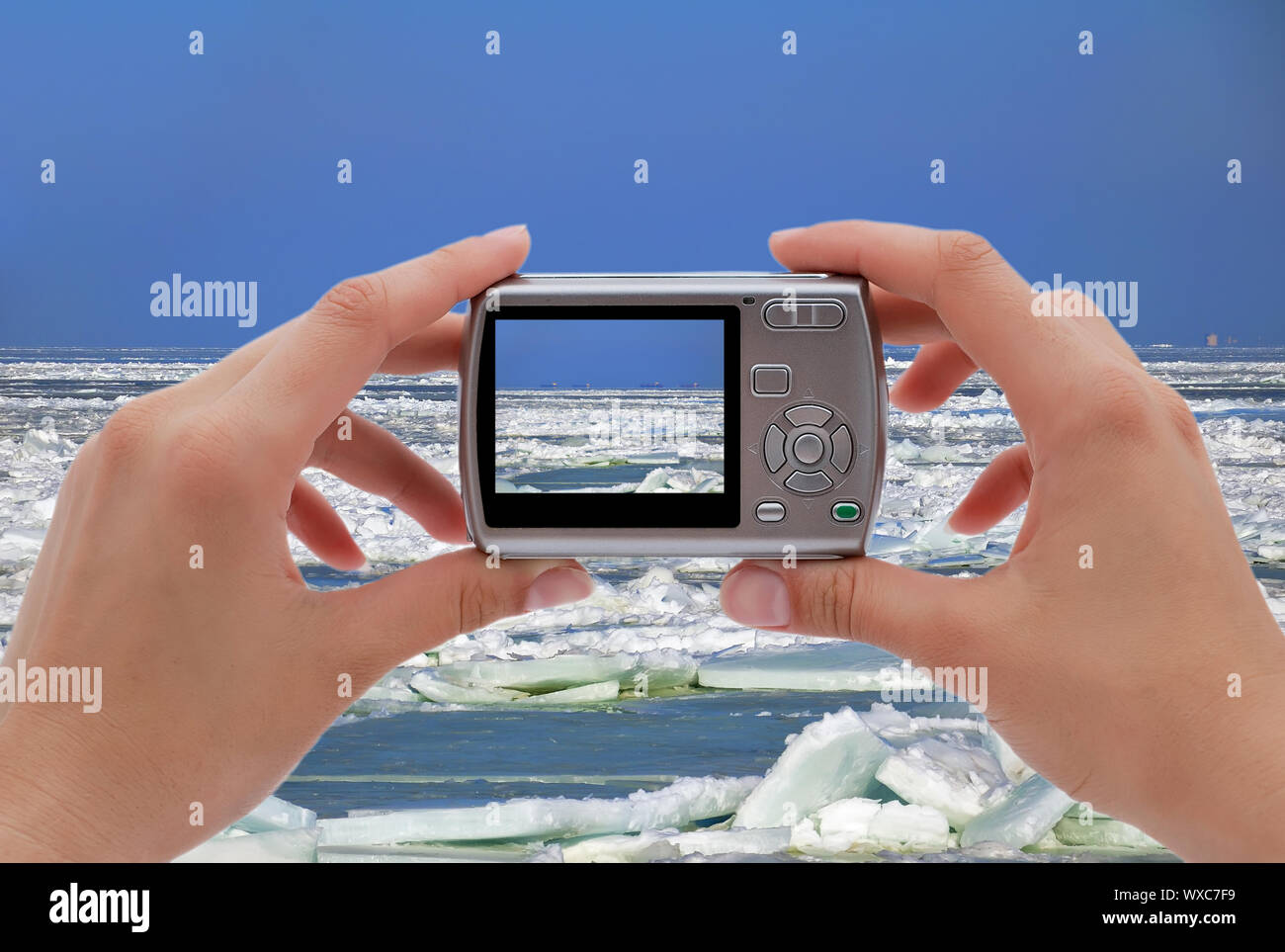 digital camera photographing ice sea Stock Photo - Alamy