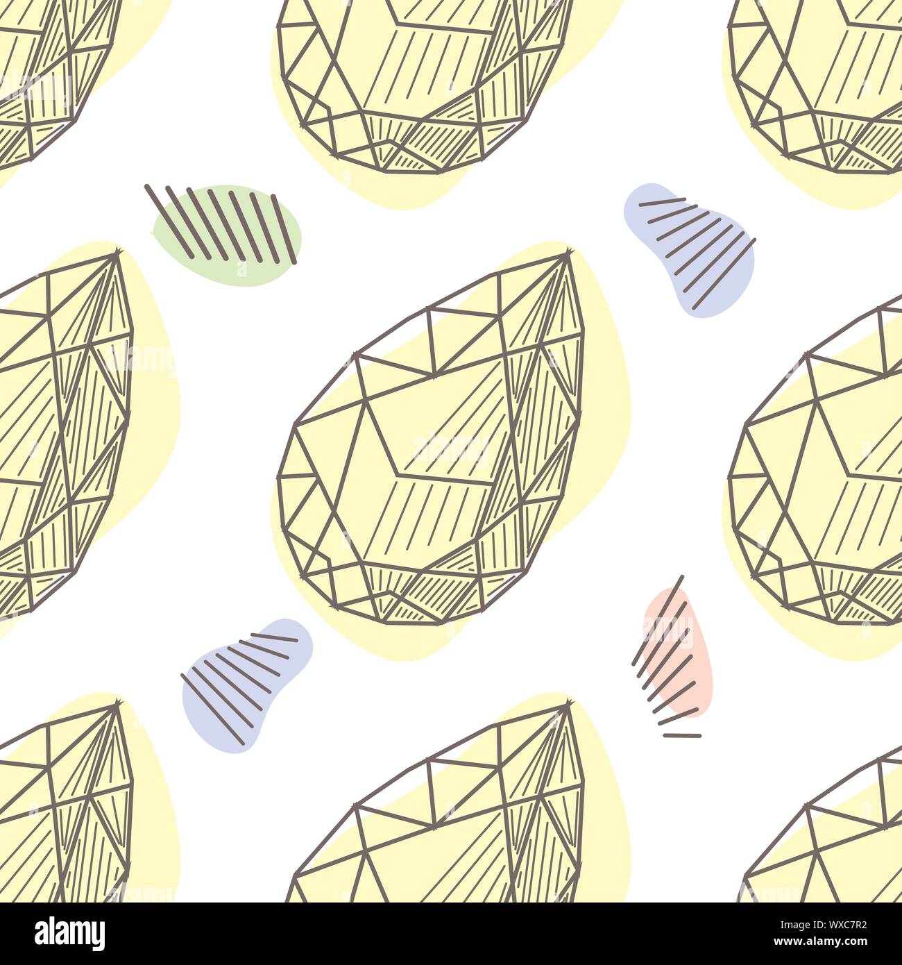 Seamless colorful diamond gemstones background on black. Jewels pattern ...