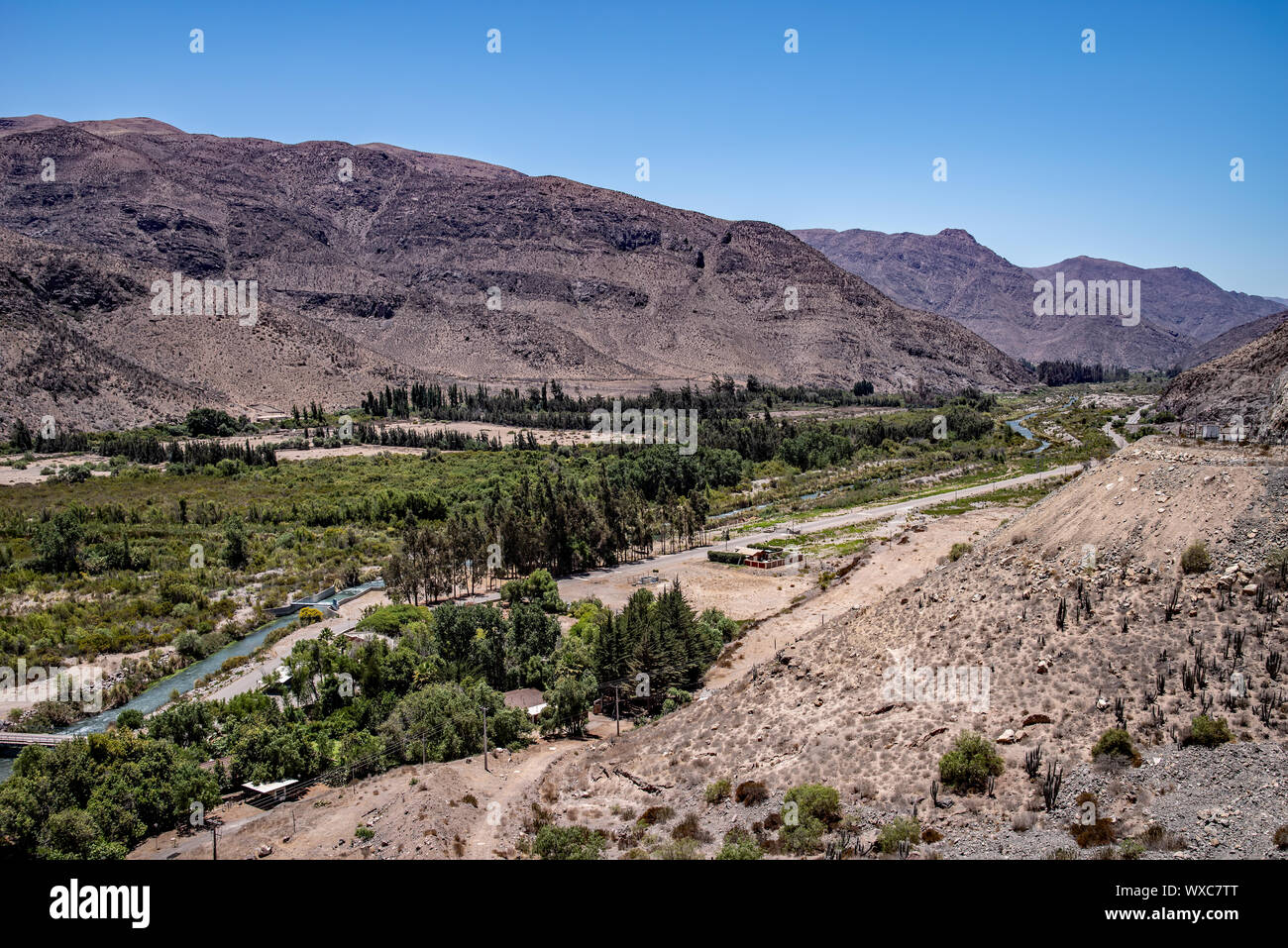 the famous Elqui-Valley Stock Photo - Alamy