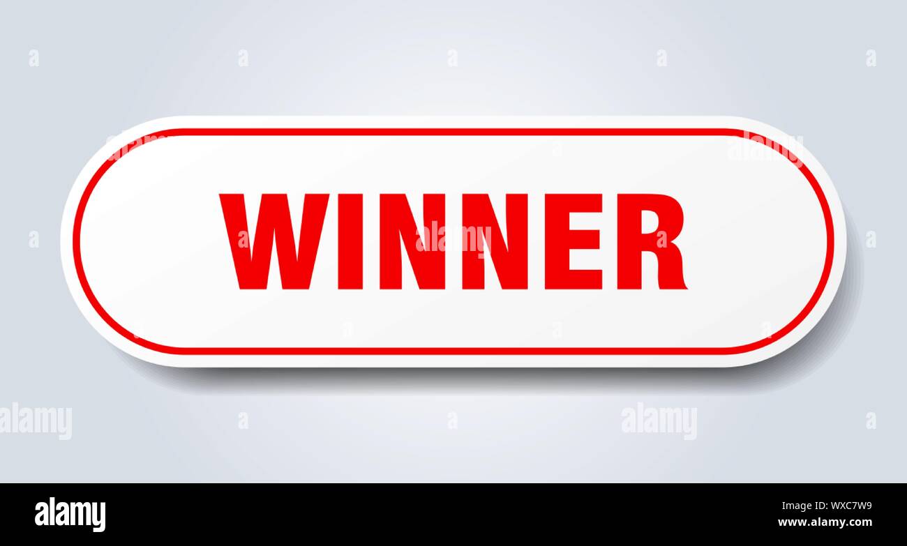winner sign. winner rounded red sticker. winner Stock Vector Image ...