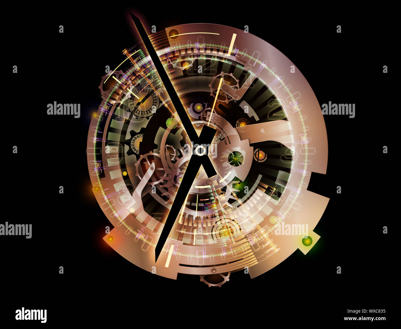 Clockwork Series. Visually attractive backdrop made of clock gears ...