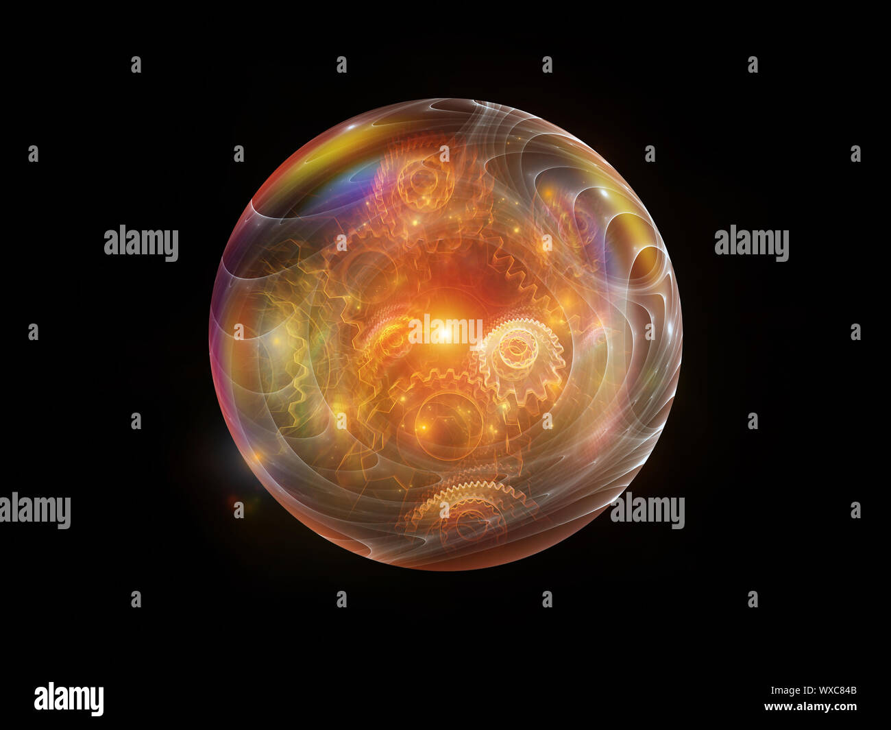 Fractal Sphere Series. Background design of spherical and circular ...