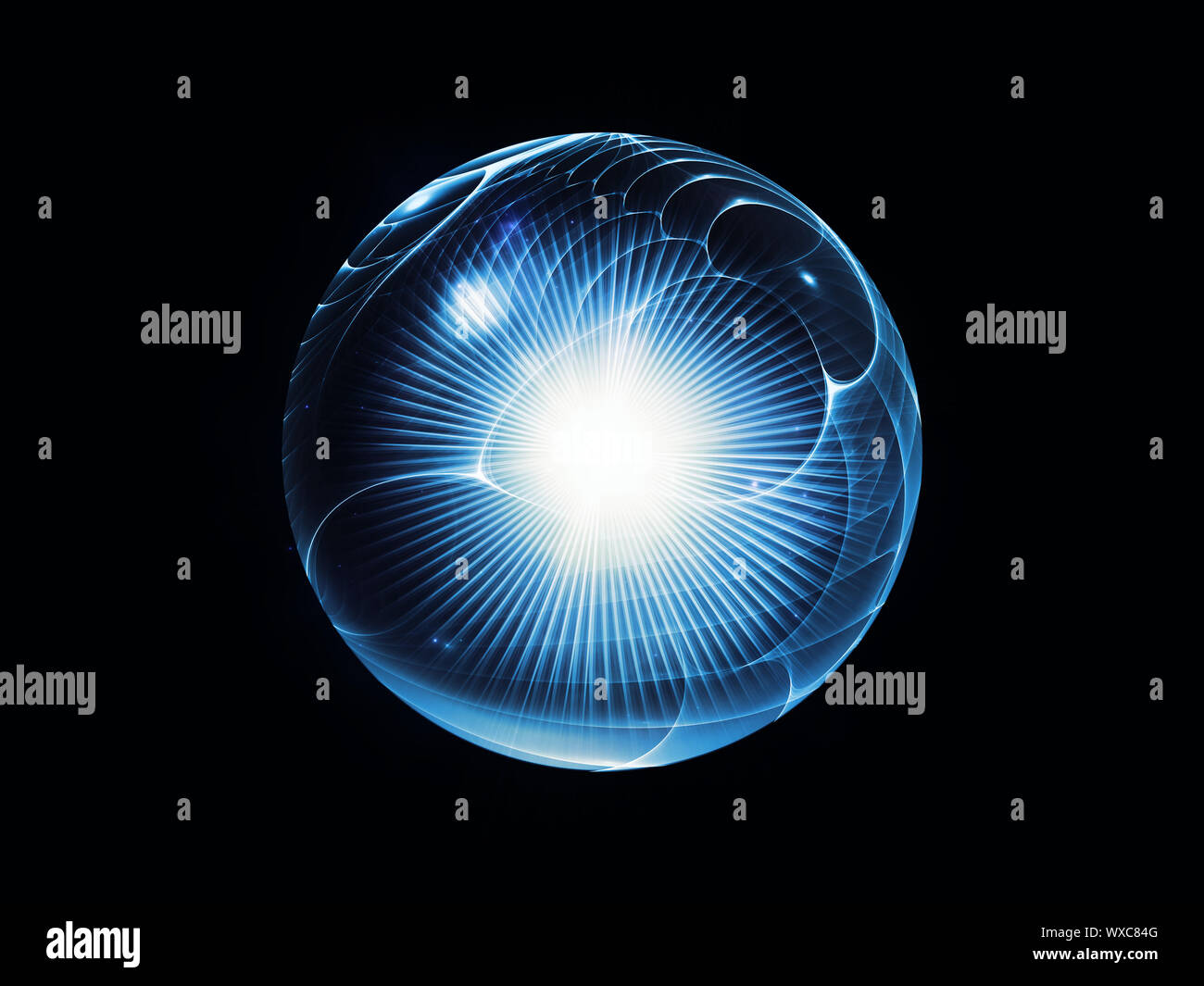 Fractal Sphere Series. Graphic composition of spherical and circular ...