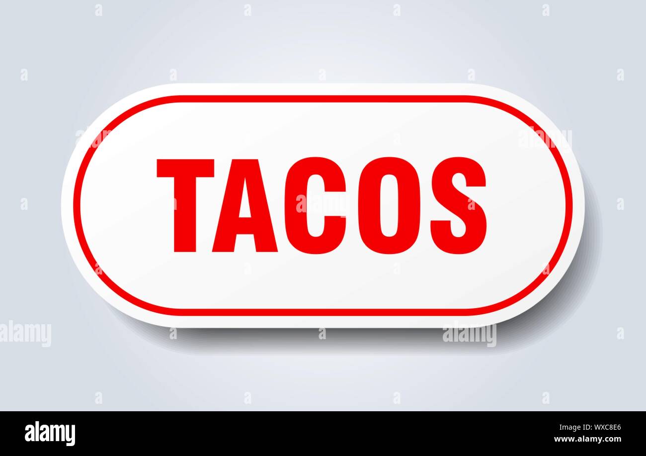 tacos sign. tacos rounded red sticker. tacos Stock Vector Image & Art ...