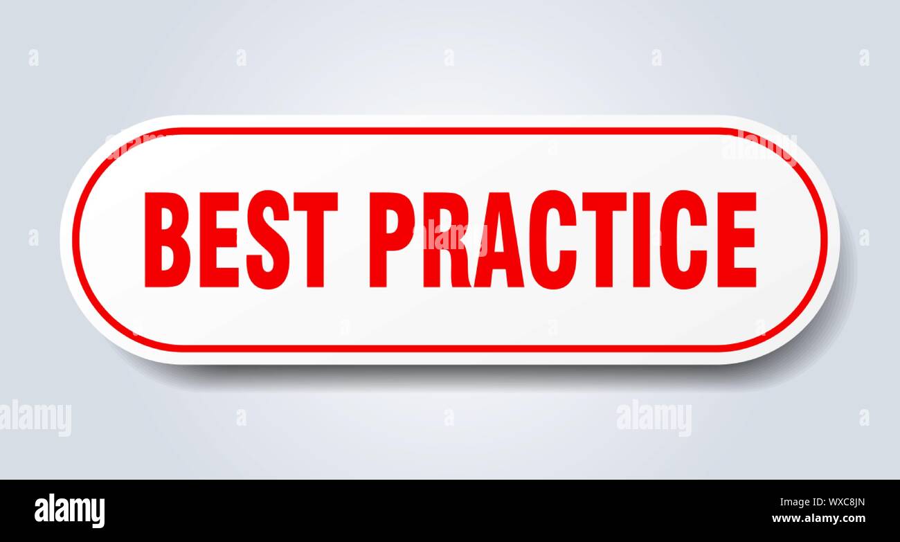 best practice sign. best practice rounded red sticker. best practice ...