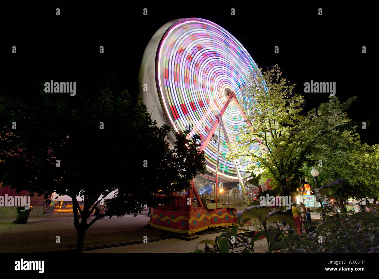 Street carnival midway in Burlington, Iowa, USA Stock Photo - Alamy