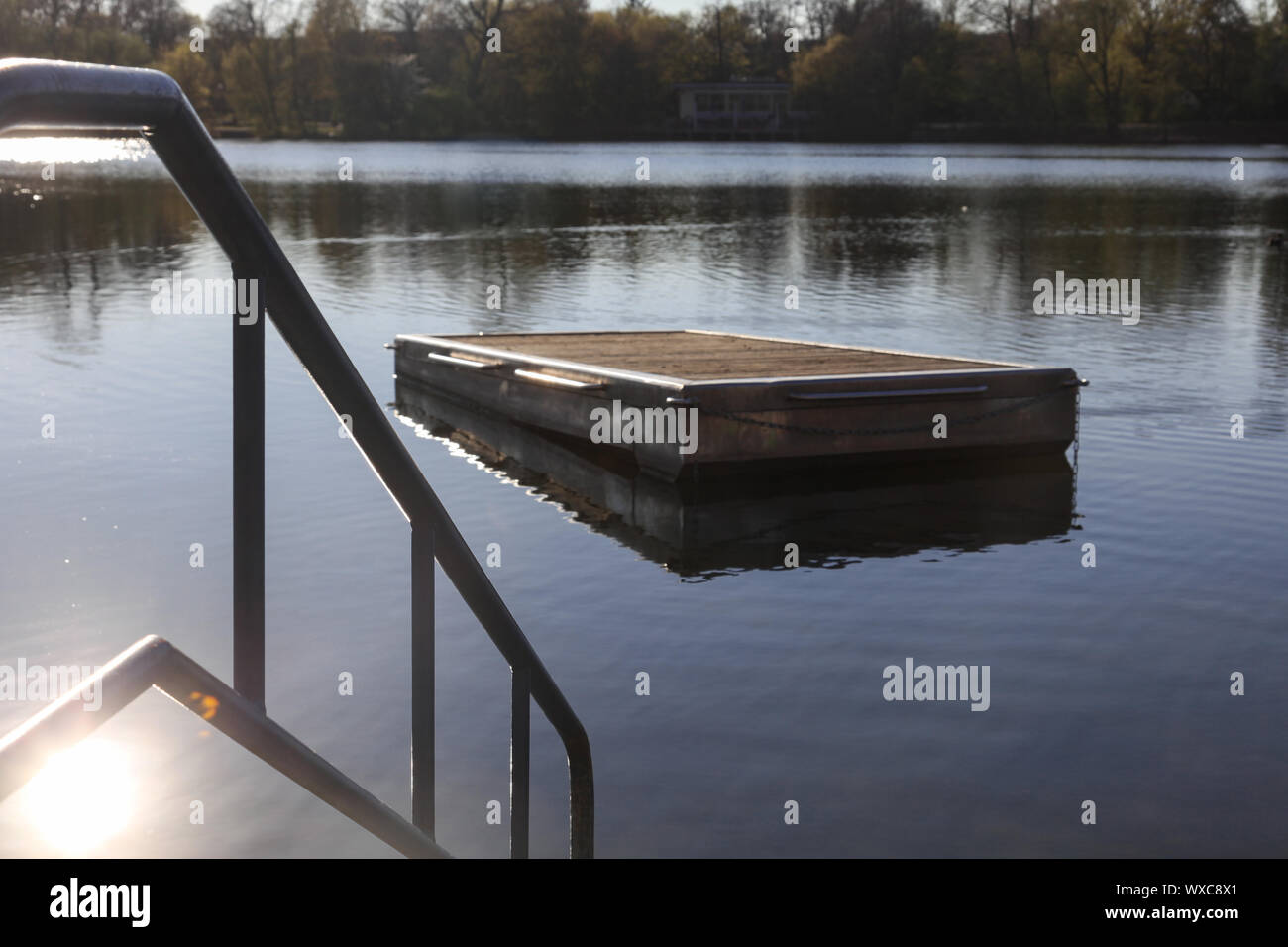 Wooden raft bridge hi-res stock photography and images - Alamy