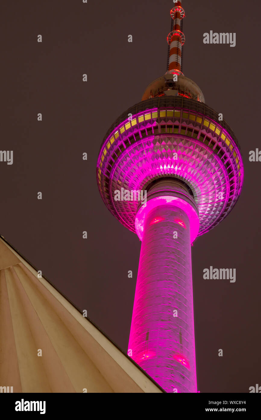 Festival of lights, Television tower Berlin Stock Photo - Alamy