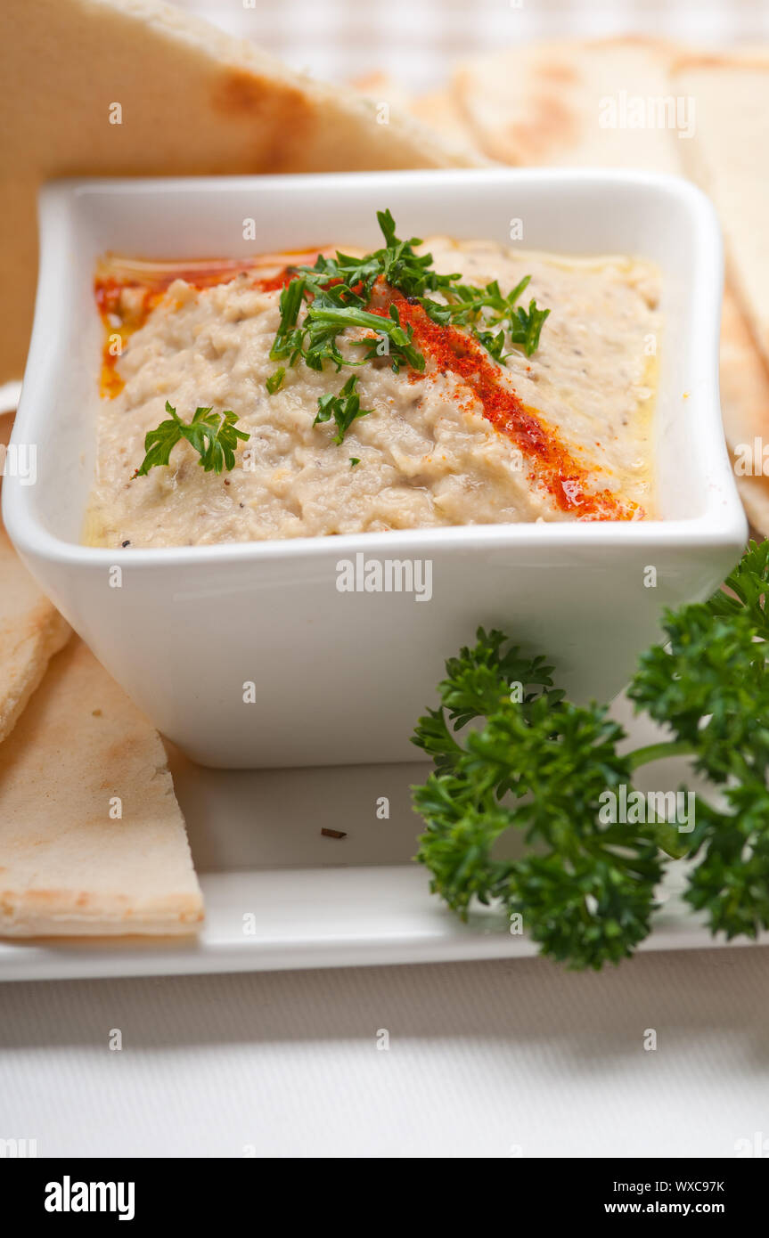 fresh traditional moutabal baba ghanoush eggplant dip Stock Photo - Alamy