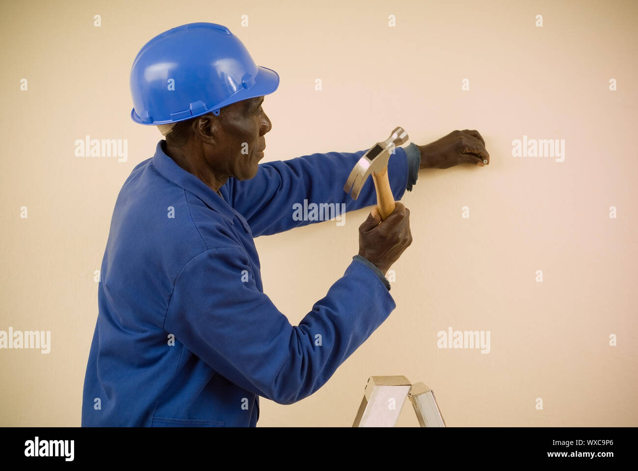 African american construction handyman carpenter hi-res stock ...