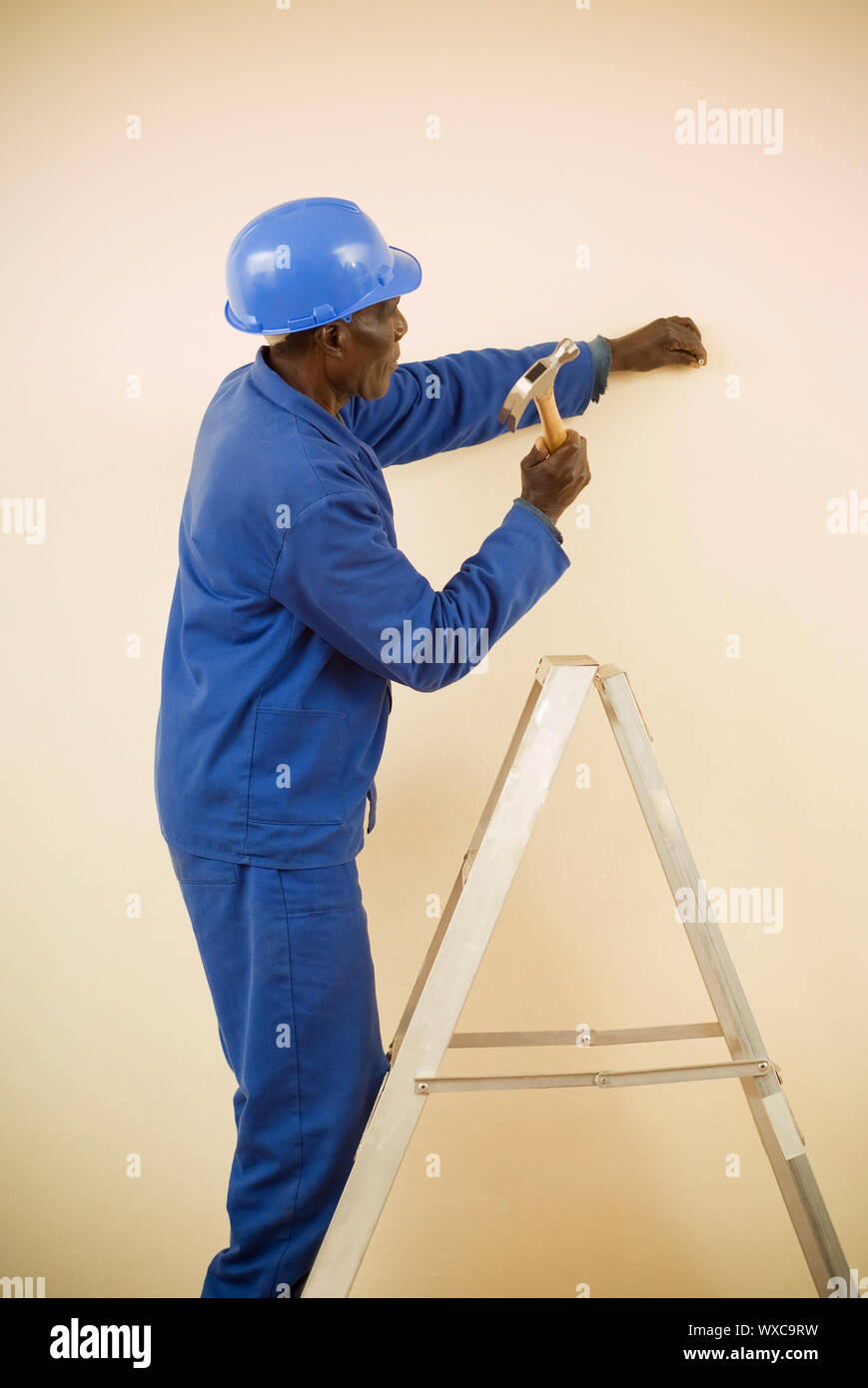 African american construction handyman carpenter hi-res stock ...