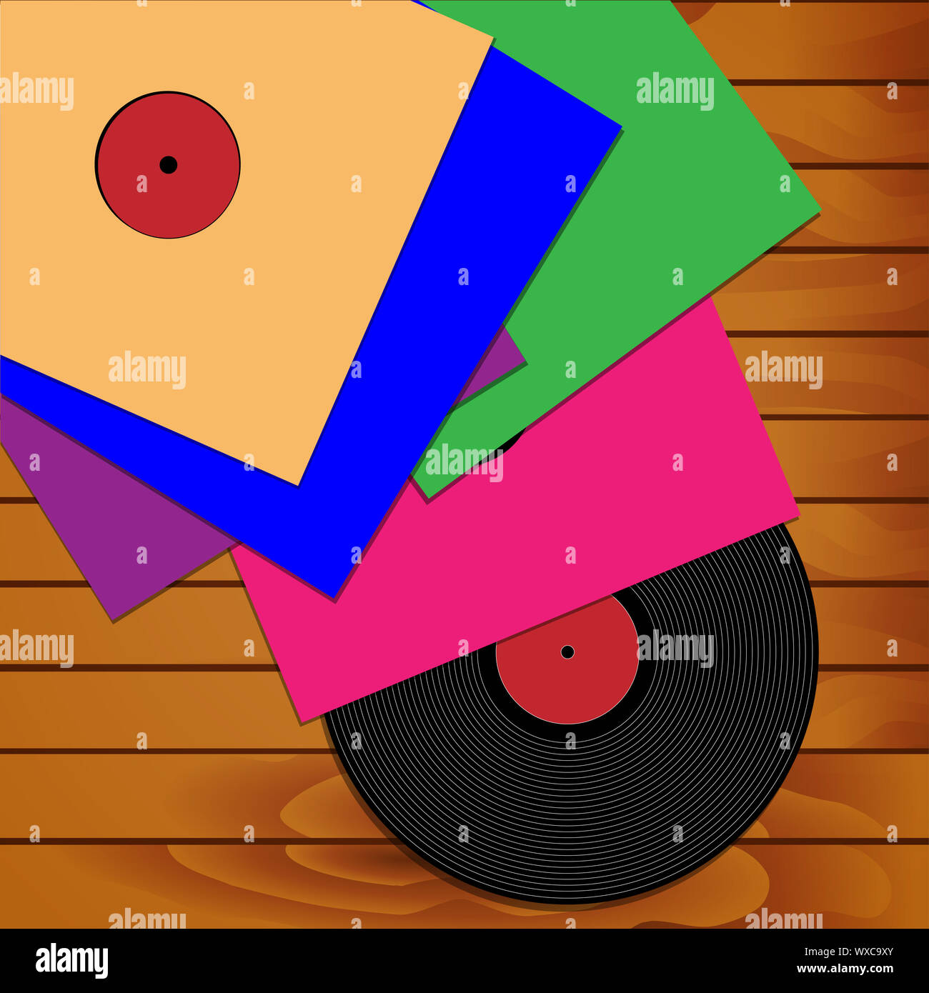 A collection of phonograph records Stock Photo - Alamy