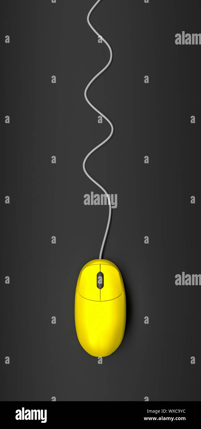 yellow computer mouse Stock Photo - Alamy
