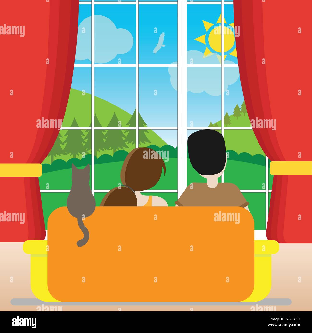 Cozy bird house Stock Vector Images - Alamy