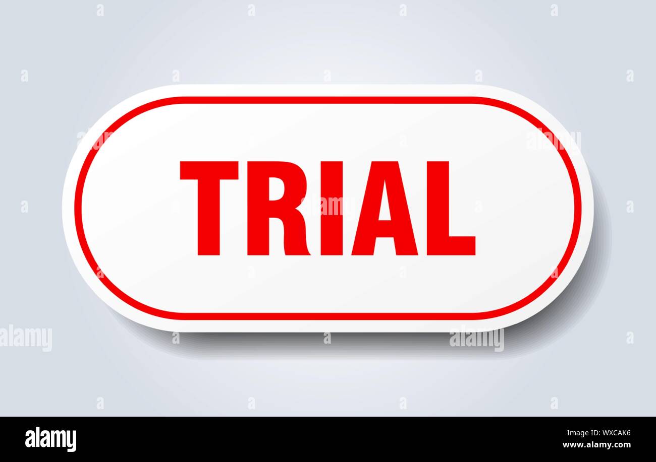 trial sign. trial rounded red sticker. trial Stock Vector Image & Art ...