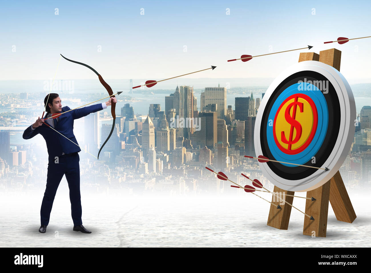 Target arrow missing bullseye hi-res stock photography and images - Alamy
