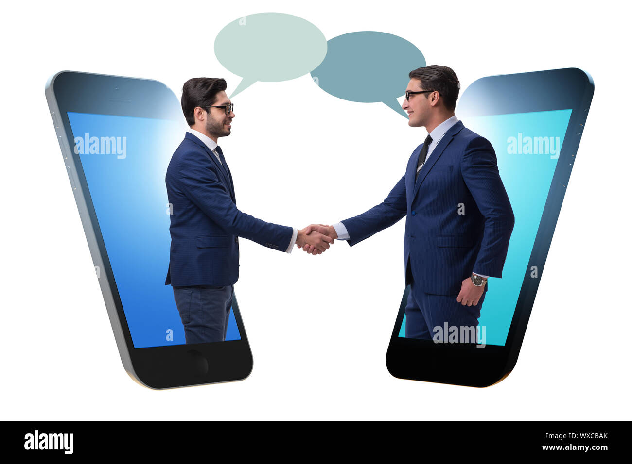 Networking concept businessmen handshake hi-res stock photography and ...