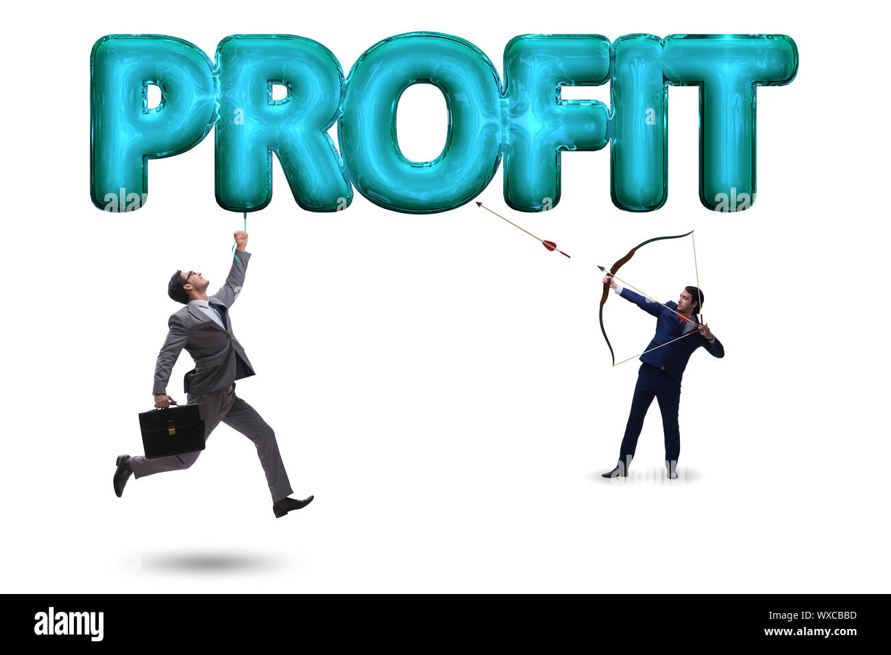 Businessman hit target arrow Cut Out Stock Images & Pictures - Alamy