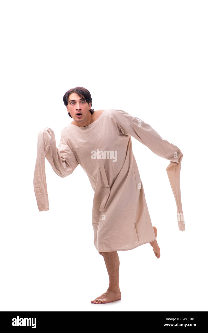 Young mad man isolated on white Stock Photo - Alamy