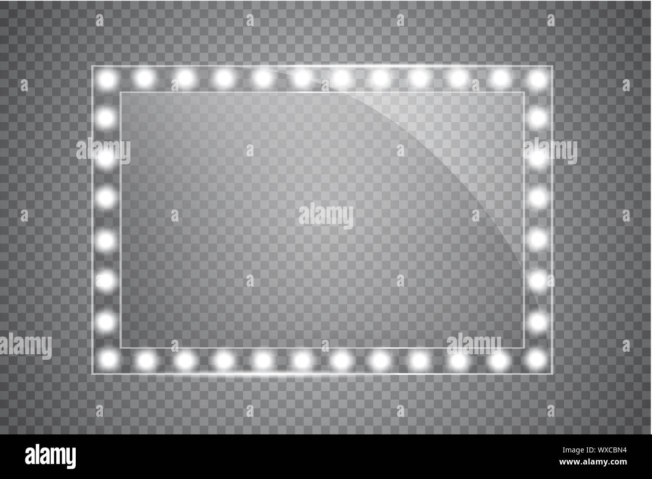 Dressing room mirror and lights Stock Vector Images - Alamy