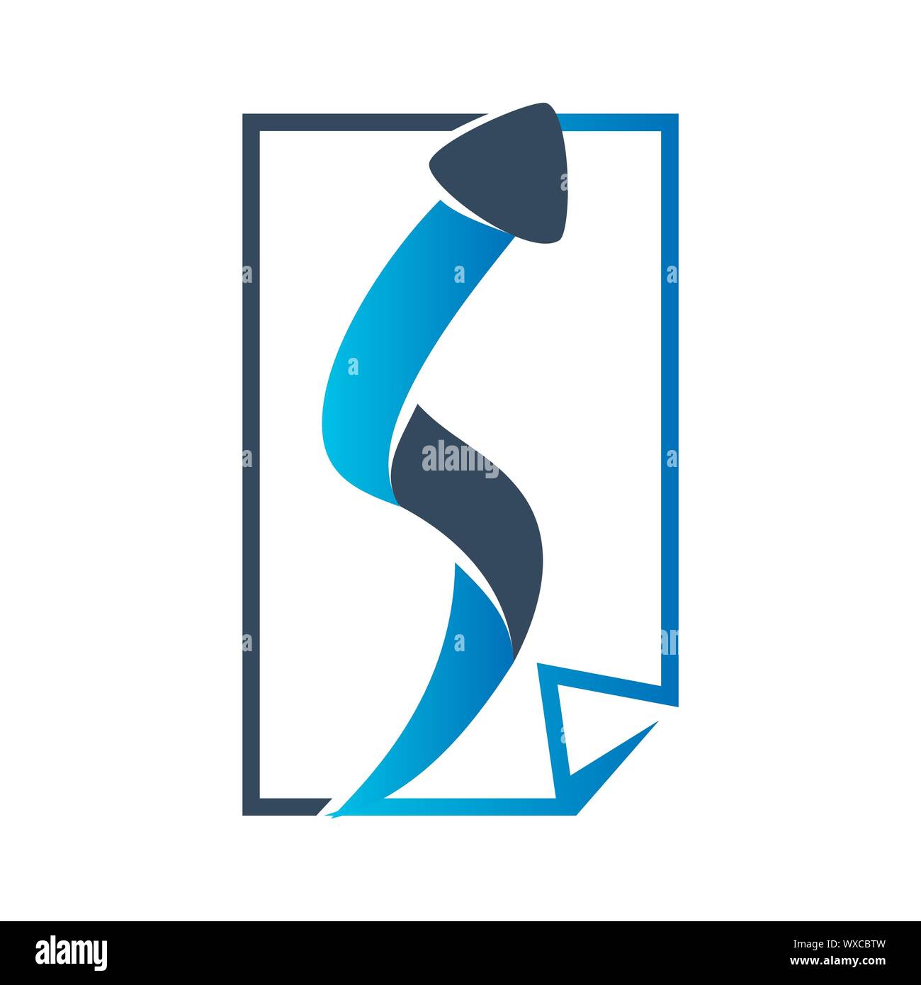 Paper Arrow Direction Template Vector color Isolated Stock Vector Image ...