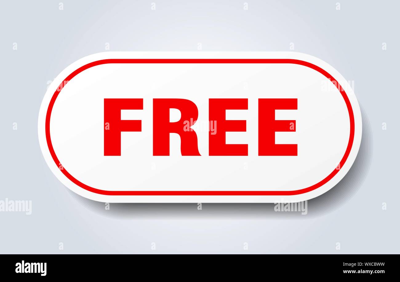 free sign. free rounded red sticker. free Stock Vector Image & Art - Alamy