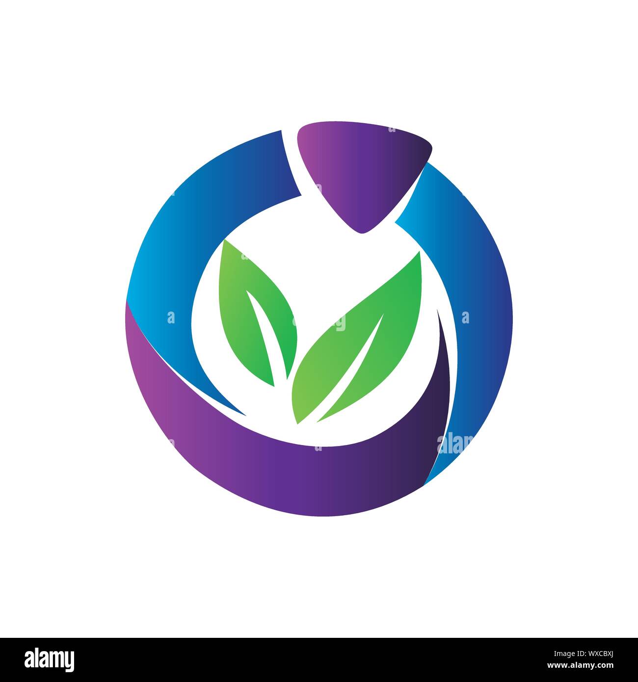 Leaf Rotation Arrow Direction Vector color Isolated Stock Vector Image ...