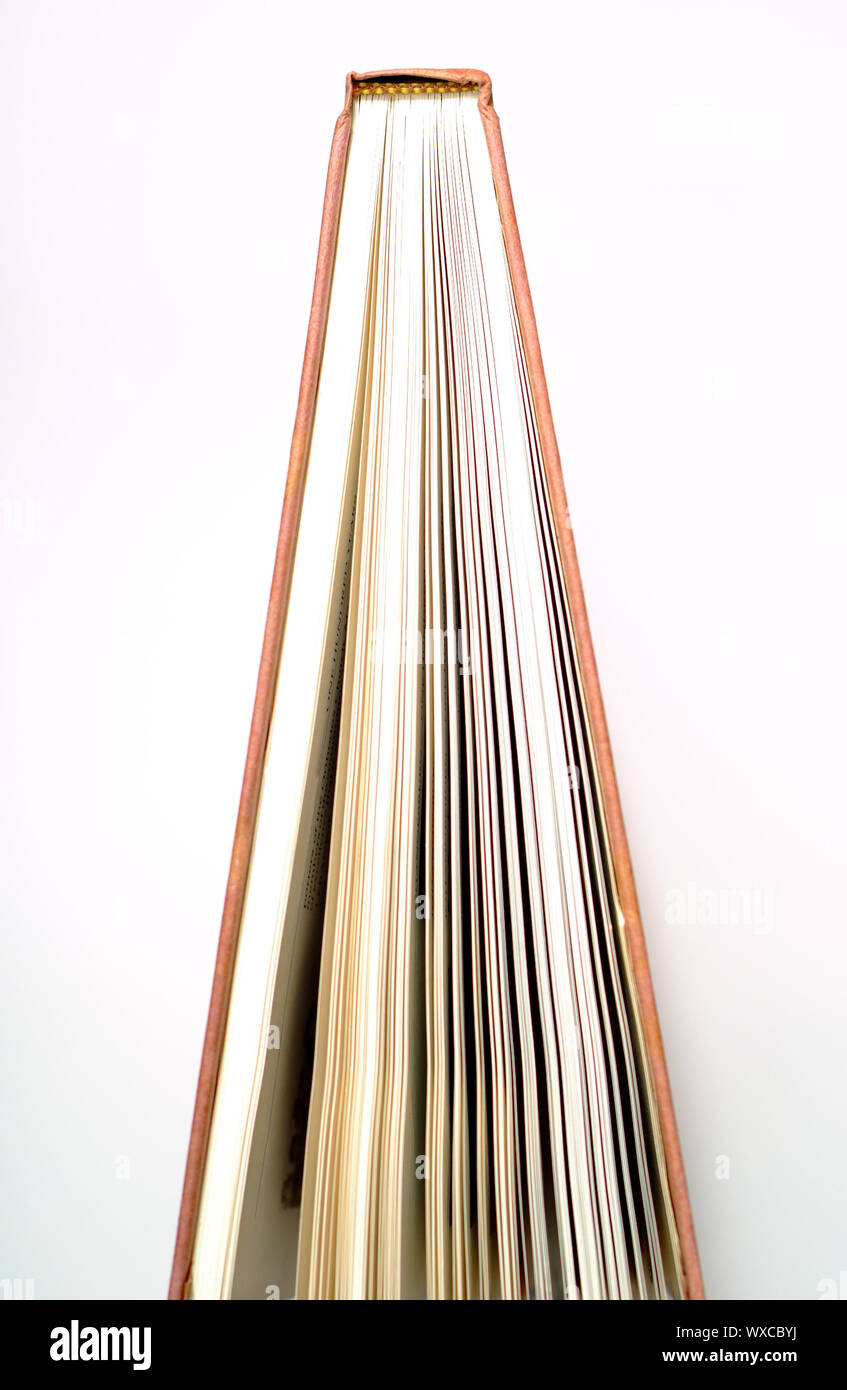 Abstract book concept with spine, open cover and white pages Stock ...