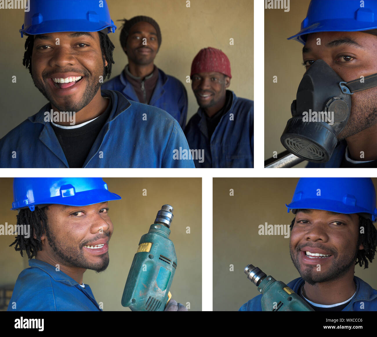 Collage building workers hi-res stock photography and images - Alamy