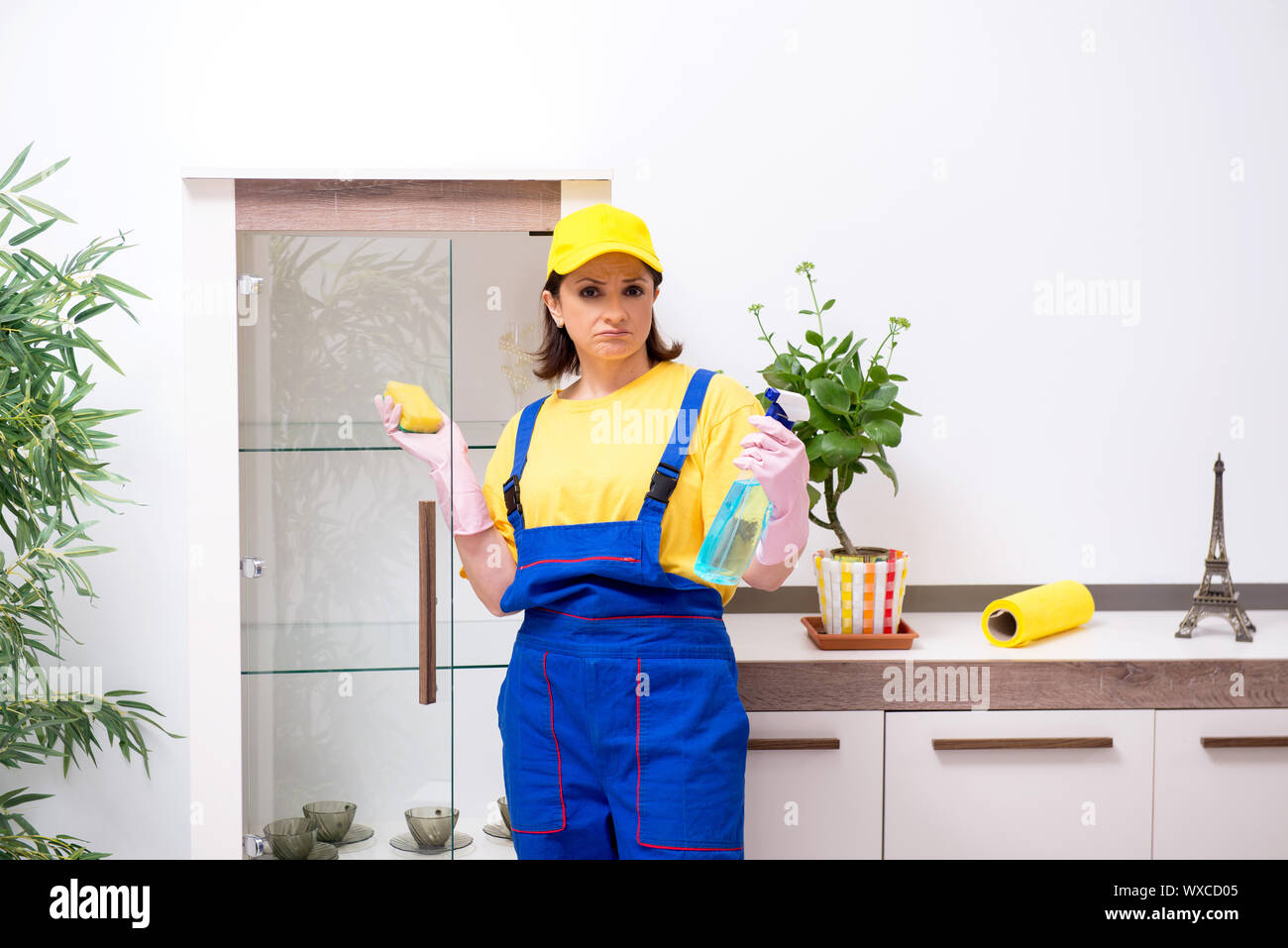 Old woman maid uniform hi-res stock photography and images - Alamy