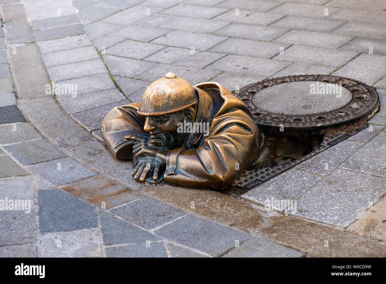 BRATISLAVA, SLOVAKIA - AUGUST 18, 2019: An icon in the Old Town is the ...