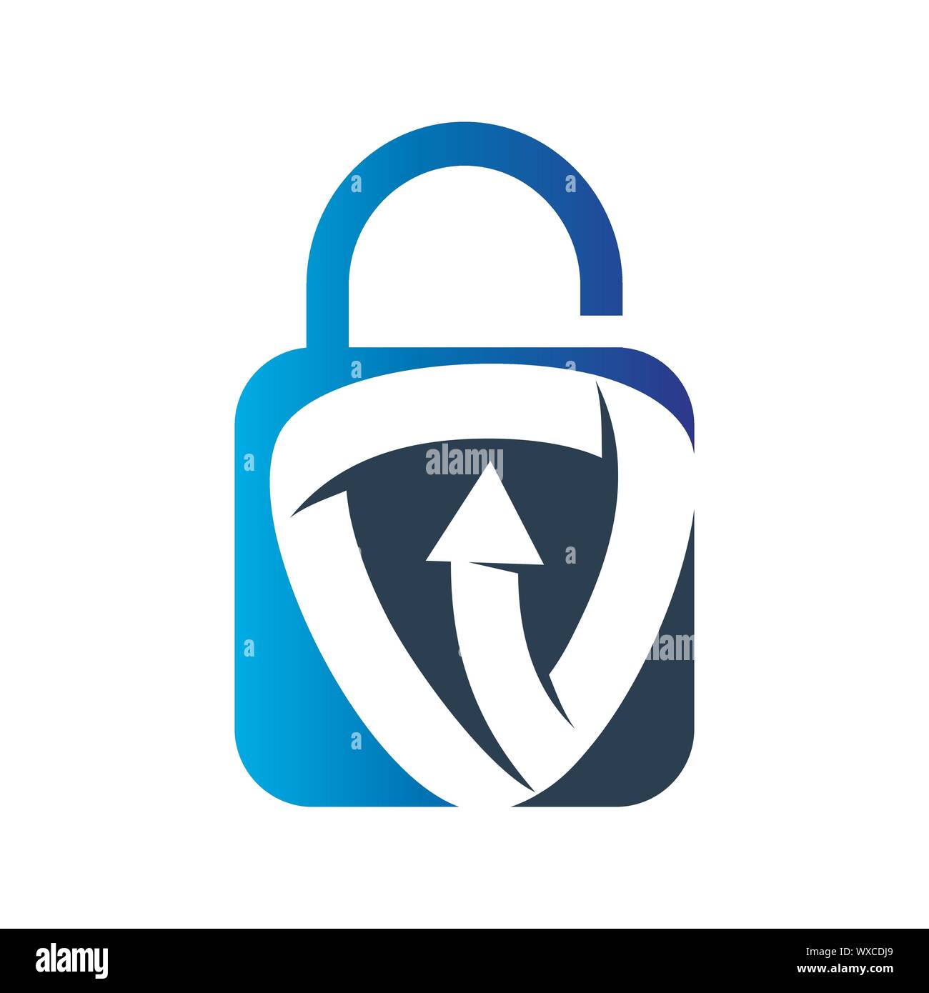 Lock Secure Arrow Direction Vector color Isolated Stock Vector Image ...
