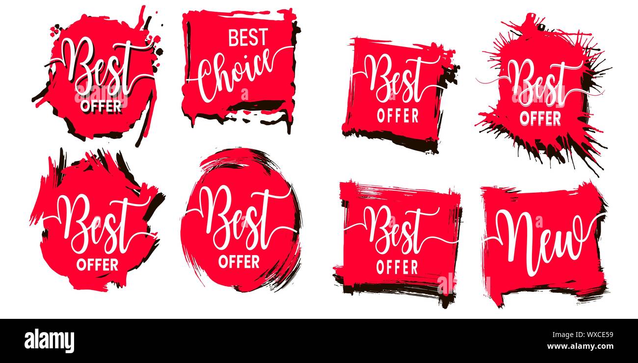 Vector sale tag with discount label. Best offer business elements ...
